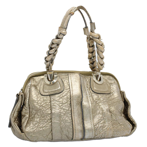 Chloe | Bags | Chloe Shoulder Bag Leather Gold Tone Auth Ar282 | Poshmark